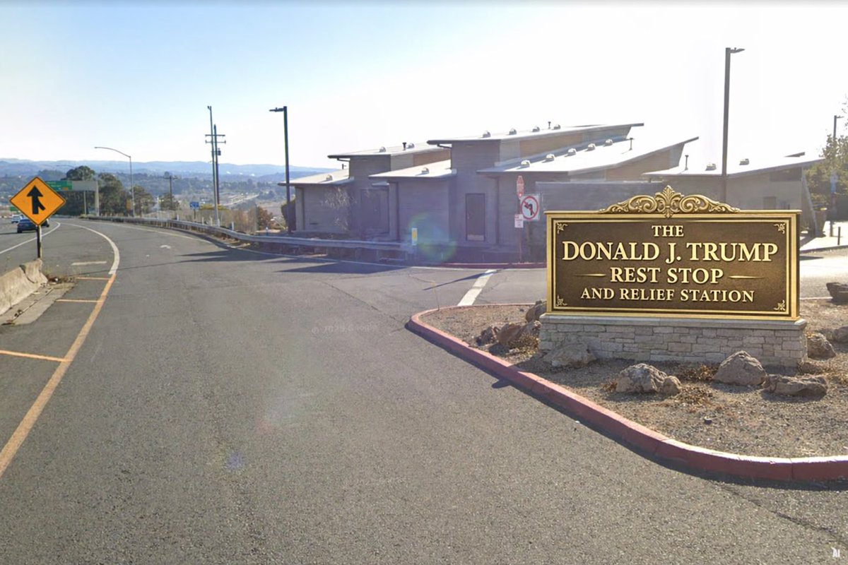 Newsom TROLLS Trump With Billboard at Highway Rest Stop - NOTICE News